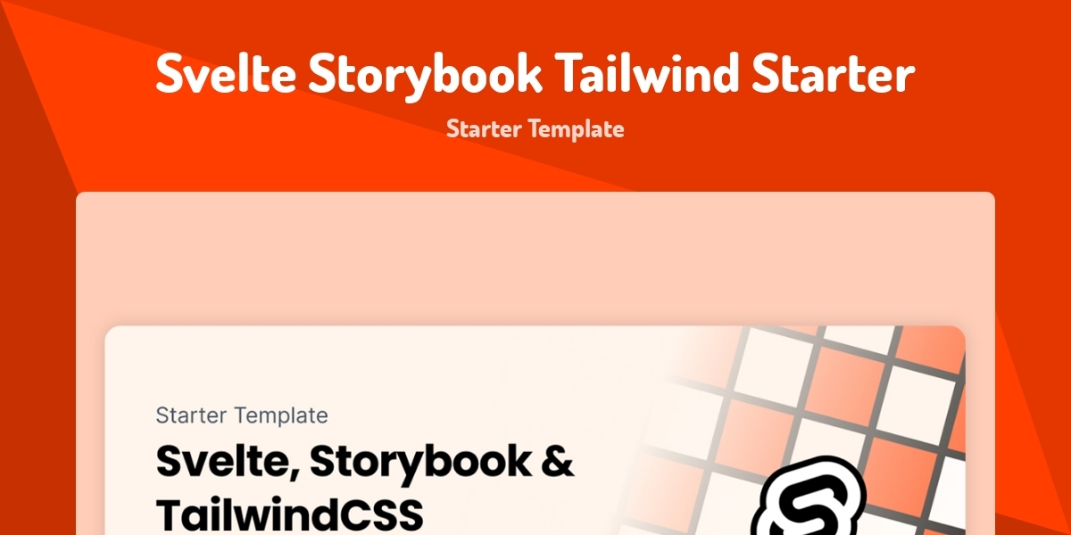 Svelte Storybook Tailwind Starter Starter Template Made With Svelte
